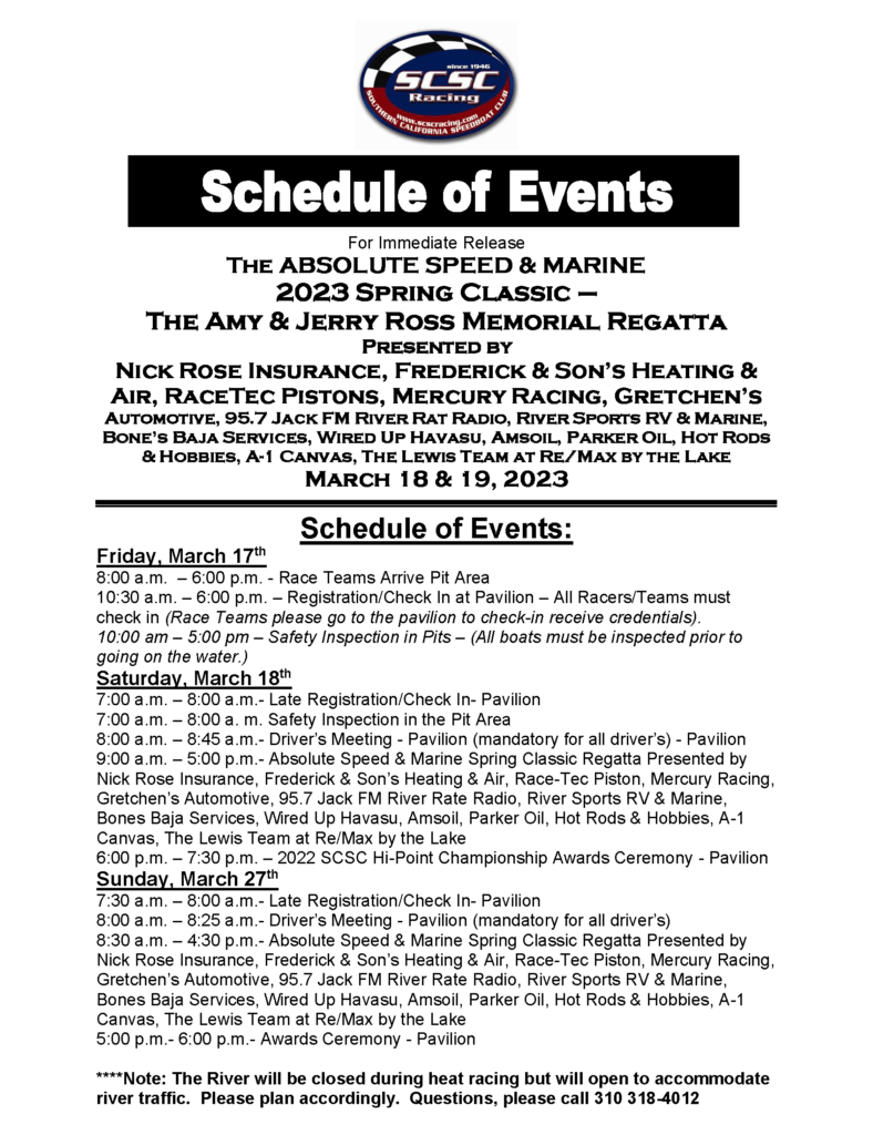Spring Classic – 2023 Season Opener – SCSC Racing